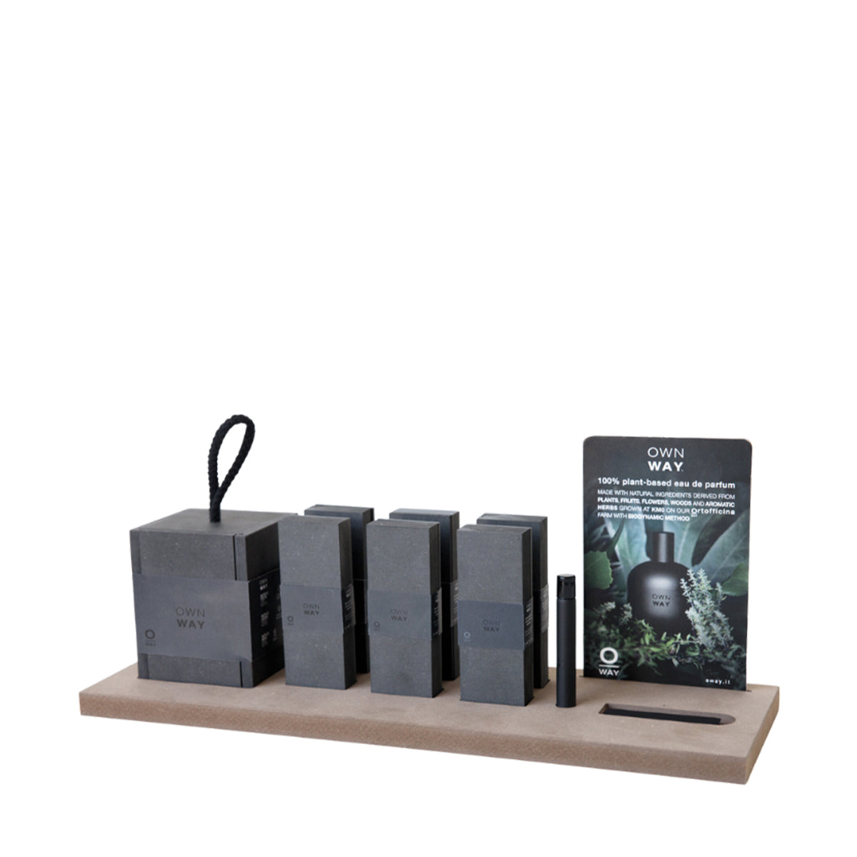 own way recycled wood display – Oway USA Professional